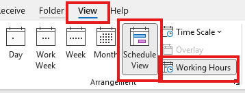 i only want to see work hours on Outlook on a PC - Microsoft Q&A