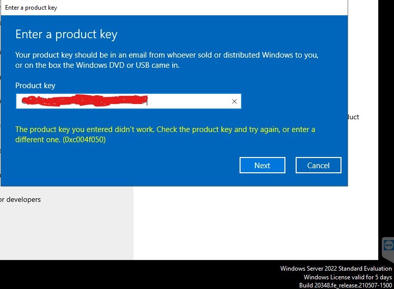 Windows Server 2022 Activation Issues - Microsoft Q&A