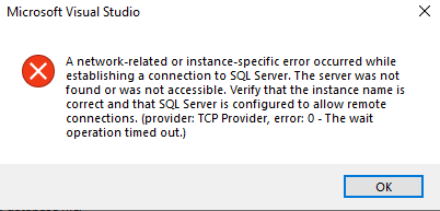 Connection issue to DB - Microsoft Q&A