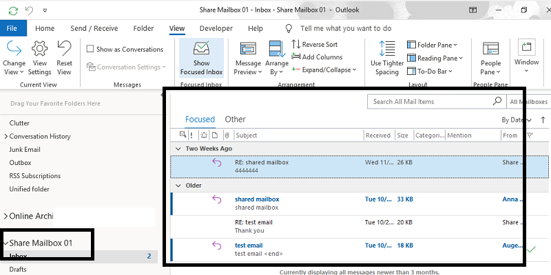 Separate inboxes, how to enable separate layout/view settings? Outlook - Microsoft Q&A