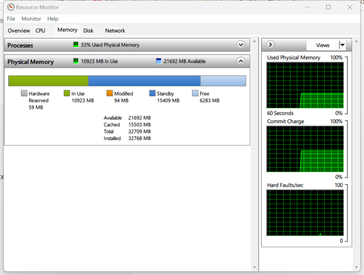 10+GB memory in use at idle, Windows 11 22H2 - Microsoft Q&A