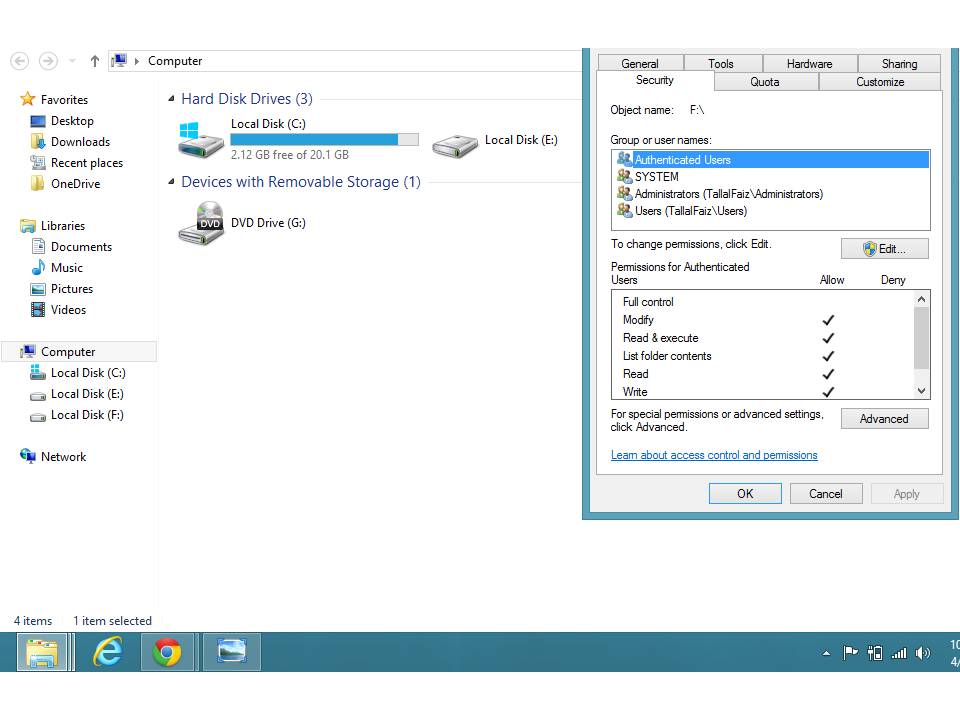 E:\ is not Accessible - Access Denied - Microsoft Q&A