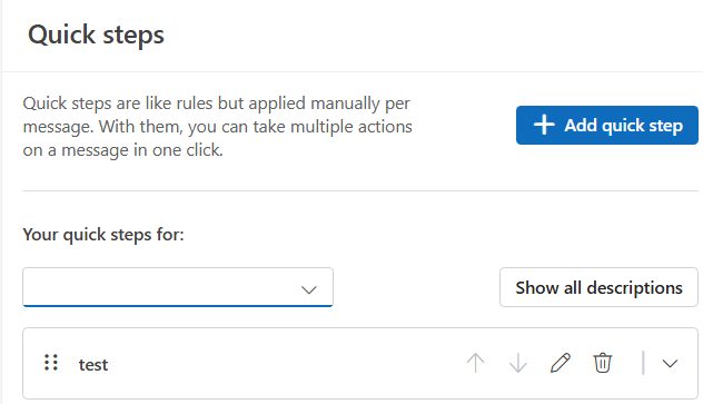 Quick Steps - Microsoft Q&A