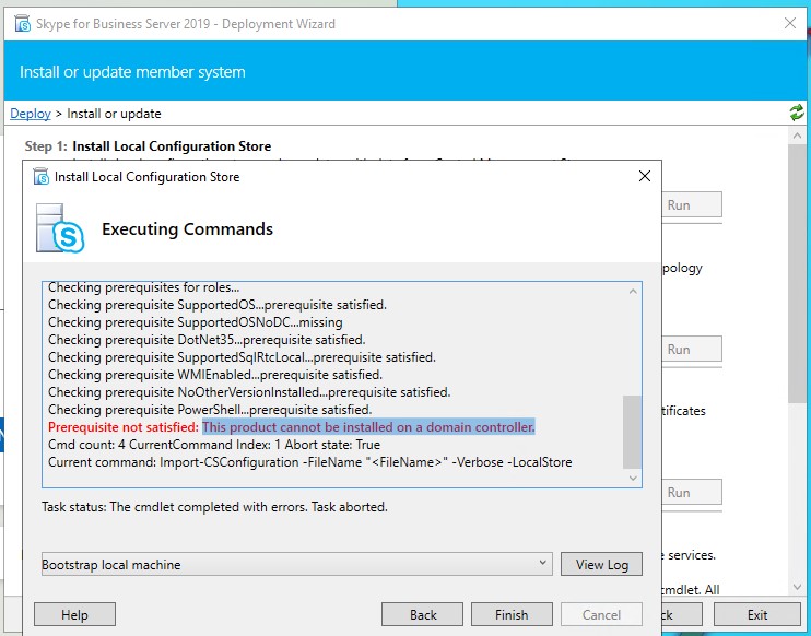 Skype For Business Server Local Install Local Configuration Store Error Microsoft Qanda