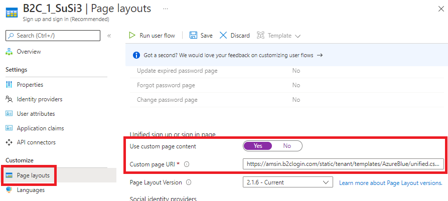 Azure B2C Custom branding - Sign-in page text not showing - Microsoft Q&A