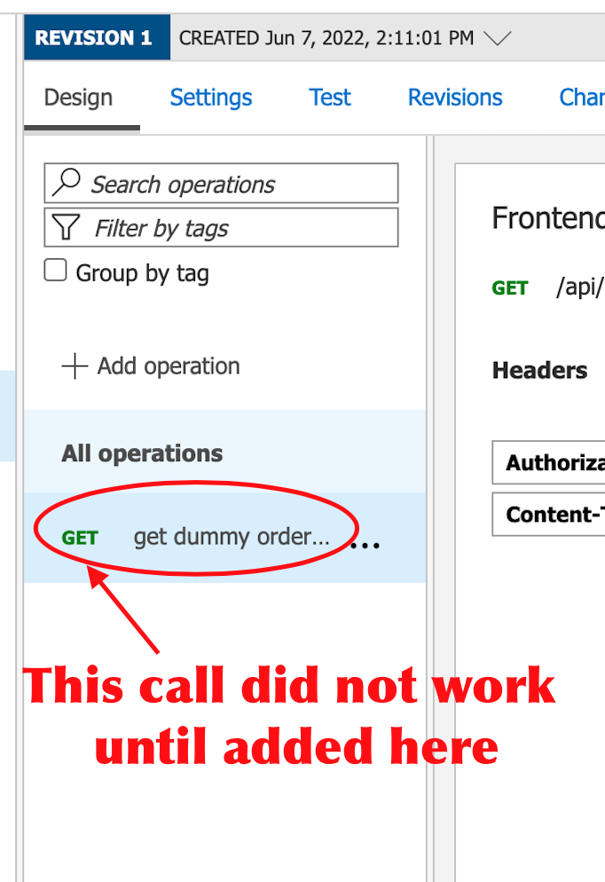 Api Management Throwing 404 If Request Is Not Hard Coded Into The Design Microsoft Qanda 1606