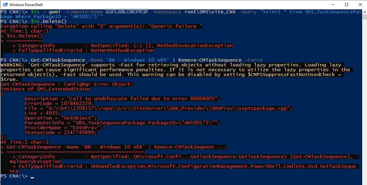 Cannot manage Task Sequence - Microsoft Q&A