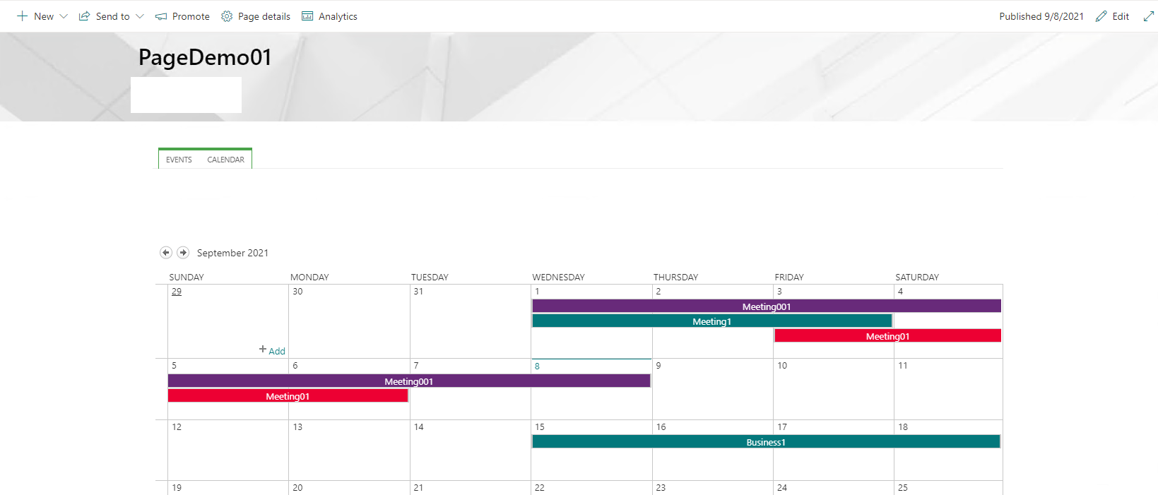 Calendar overlay in a modern SharePoint page - Microsoft Q&A