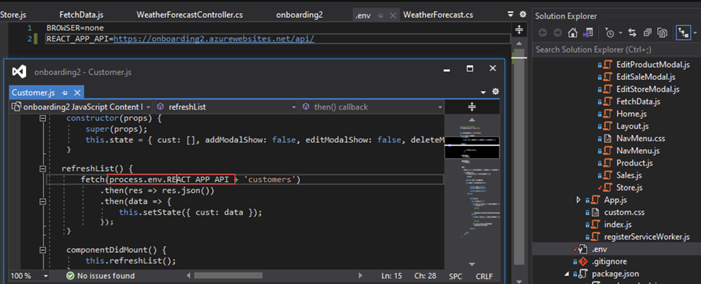 Web App hosted on Azure unable to fetch data from API (Failed to load ... Web App hosted on Azure unable to fetch data from API (Failed to load ...