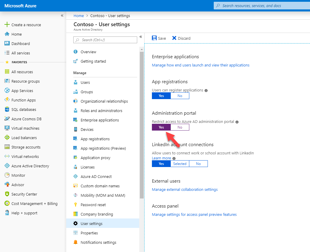 Broken test account, I used my work email to create a free azure ...