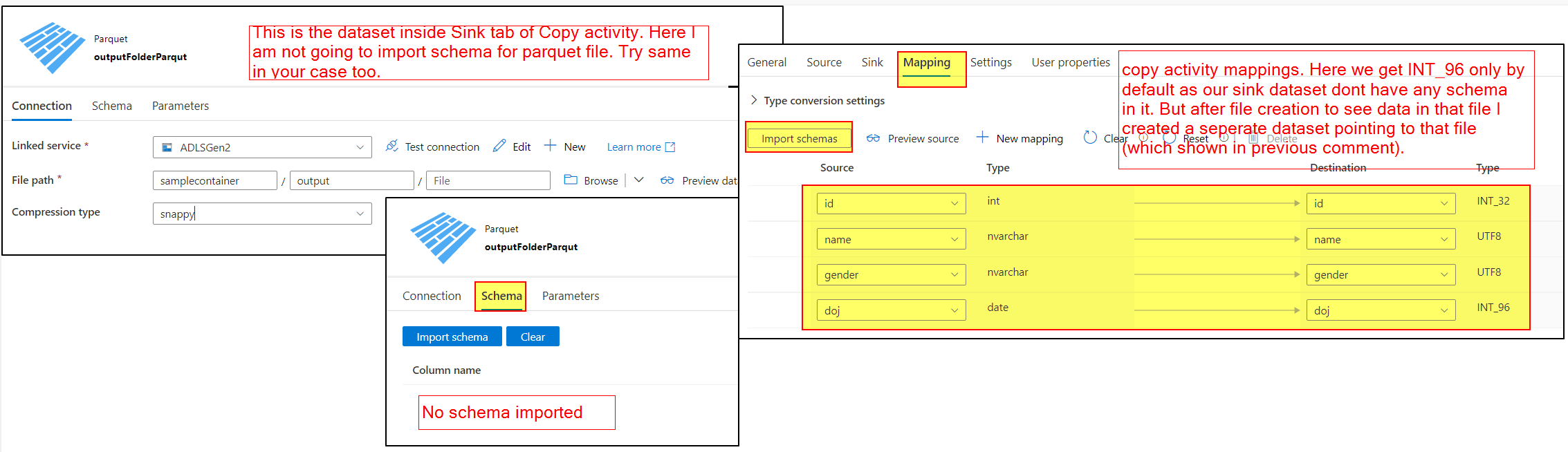 Sql Server To Parquet File Date Missmatch Using Adf Copy Data Activity Microsoft Qanda