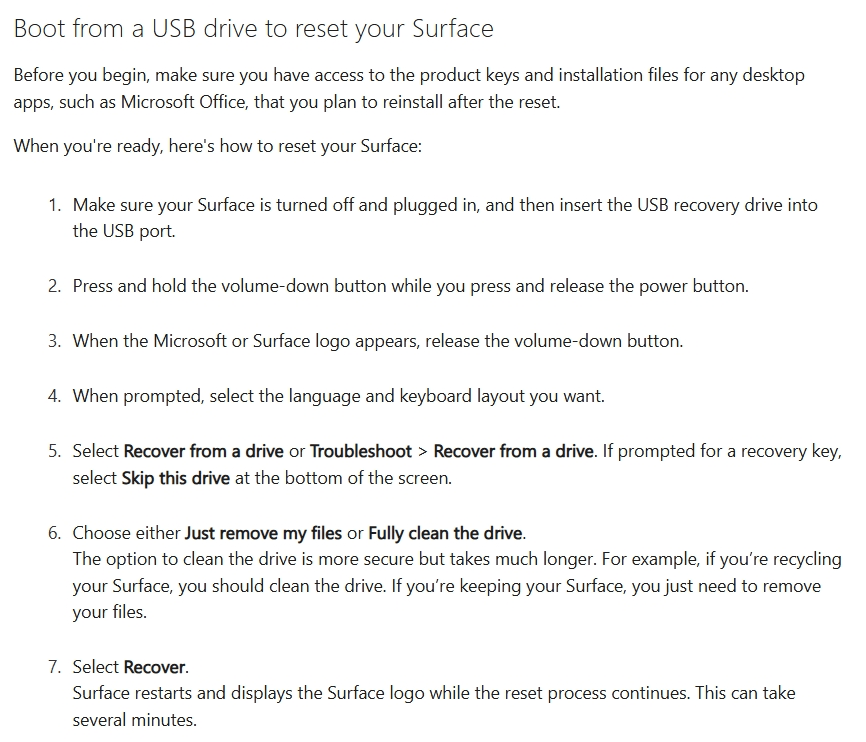 My Surface is stuck on the recovery screen, what do I do? - Microsoft Q&A