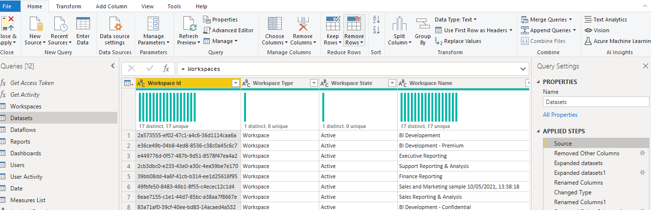 Want to get store User Activity Data from Power Bi service to data lake ...