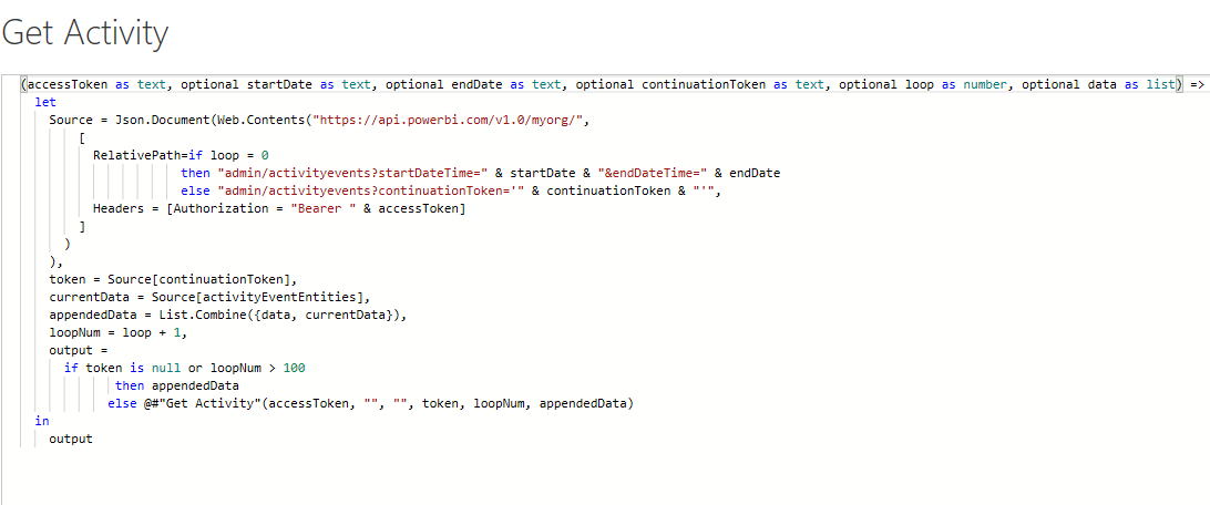 Want to get store User Activity Data from Power Bi service to data lake ...