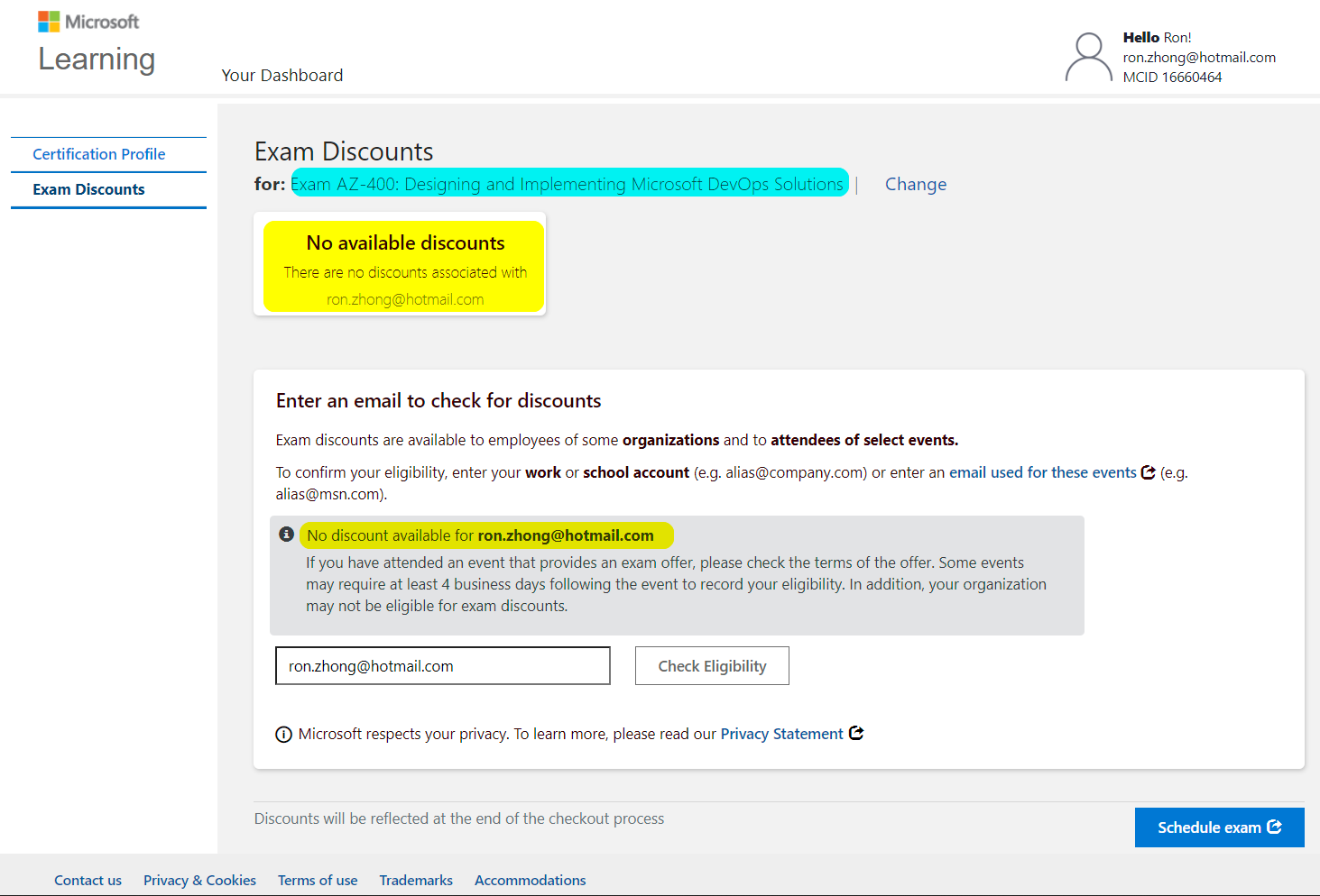 Microsoft Cloud Skill Challenge: Certification exam voucher not ...