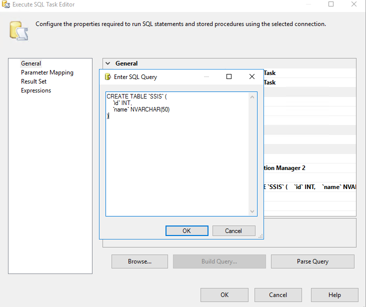 SSIS - create table caueses error in SSIS - Microsoft Q&A