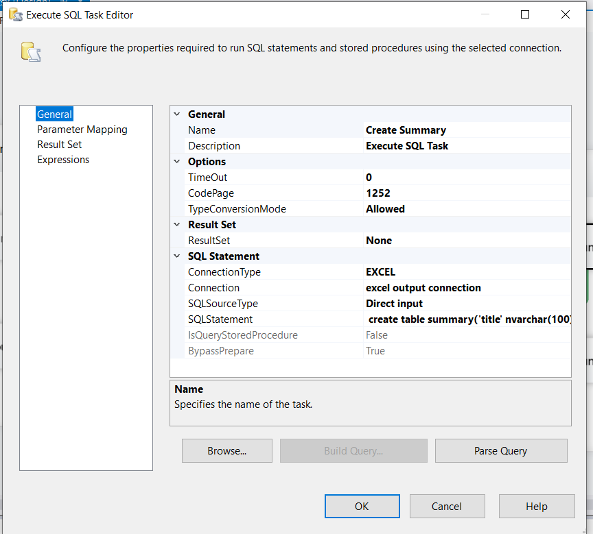 SSIS - create table caueses error in SSIS - Microsoft Q&A