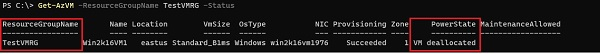 Azure status vms - Microsoft Q&A