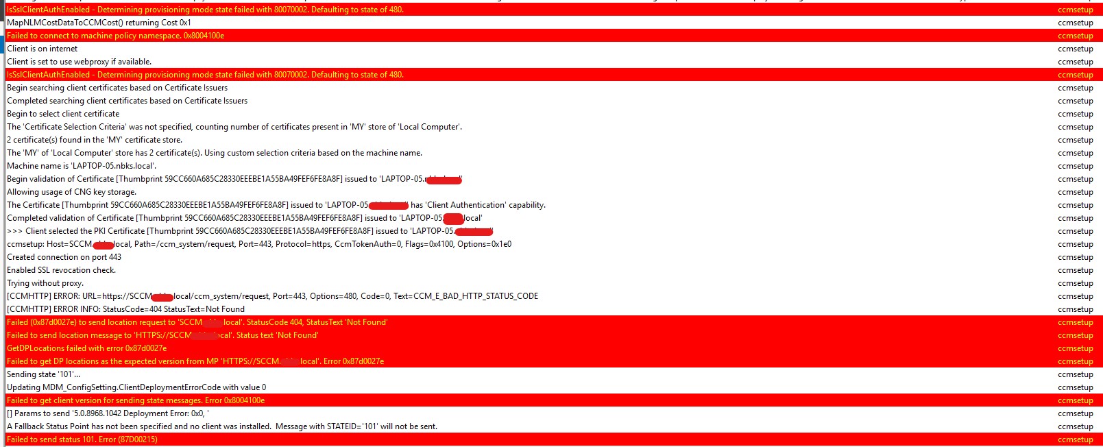 SCCM client push Error - Microsoft Q&A SCCM client push Error - Microsoft Q&A