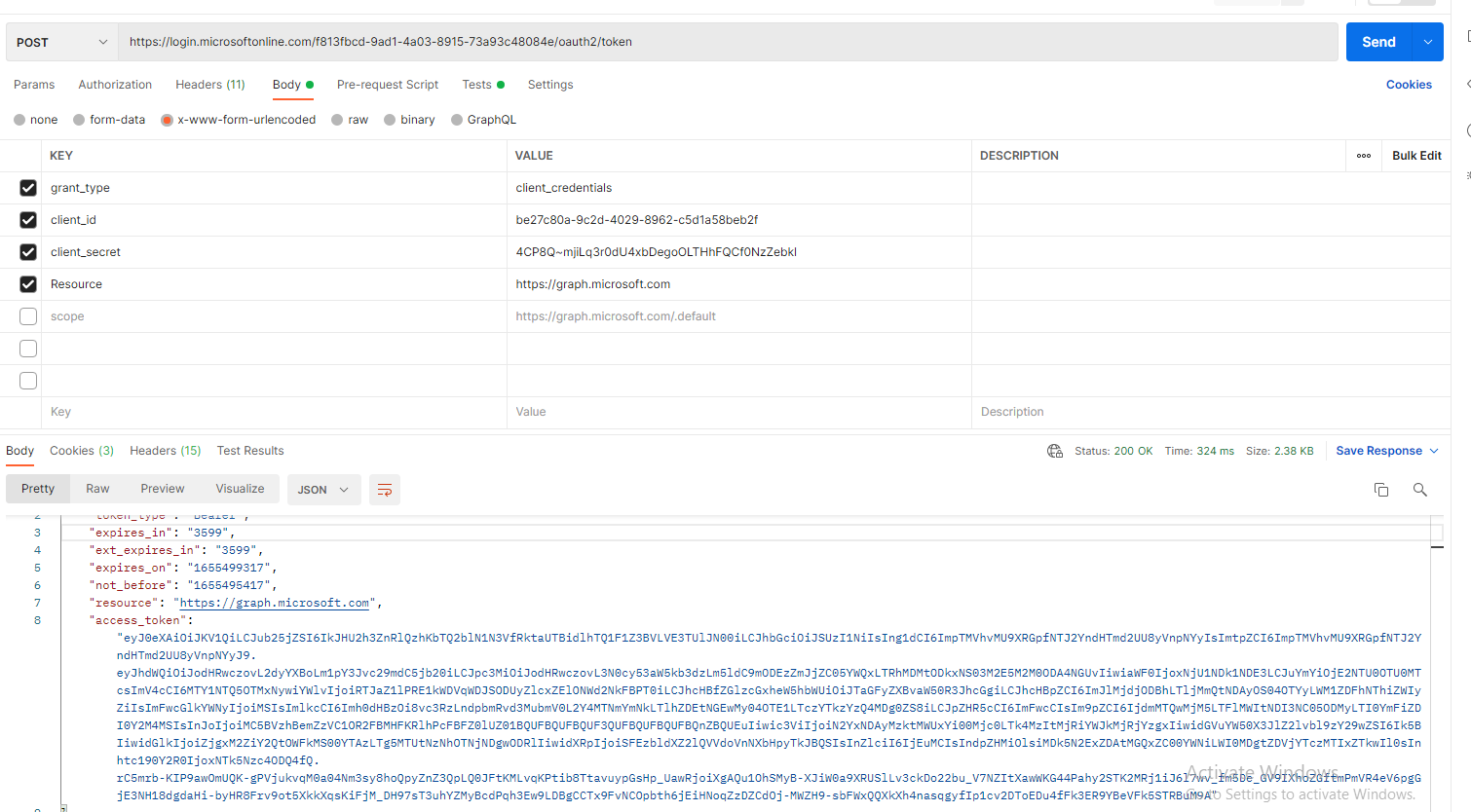 Getting Microsoft.IdentityModel.Tokens.AudienceUriValidationFailedException when attempting to ...