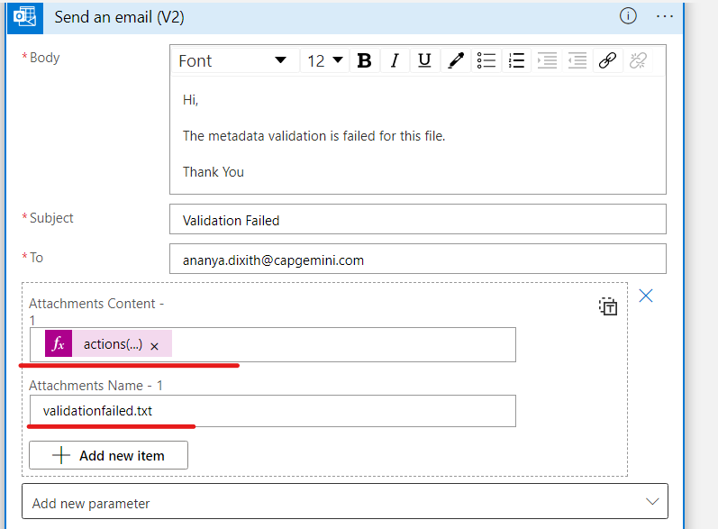 extract message from previous action - Microsoft Q&A