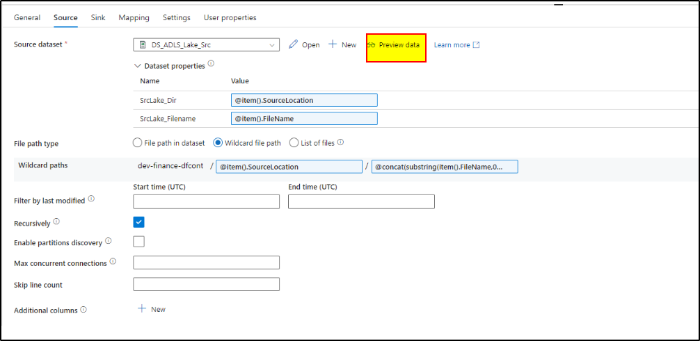 How to pass directory dynamically from the config file - Microsoft Q&A How to pass directory dynamically from the config file - Microsoft Q&A