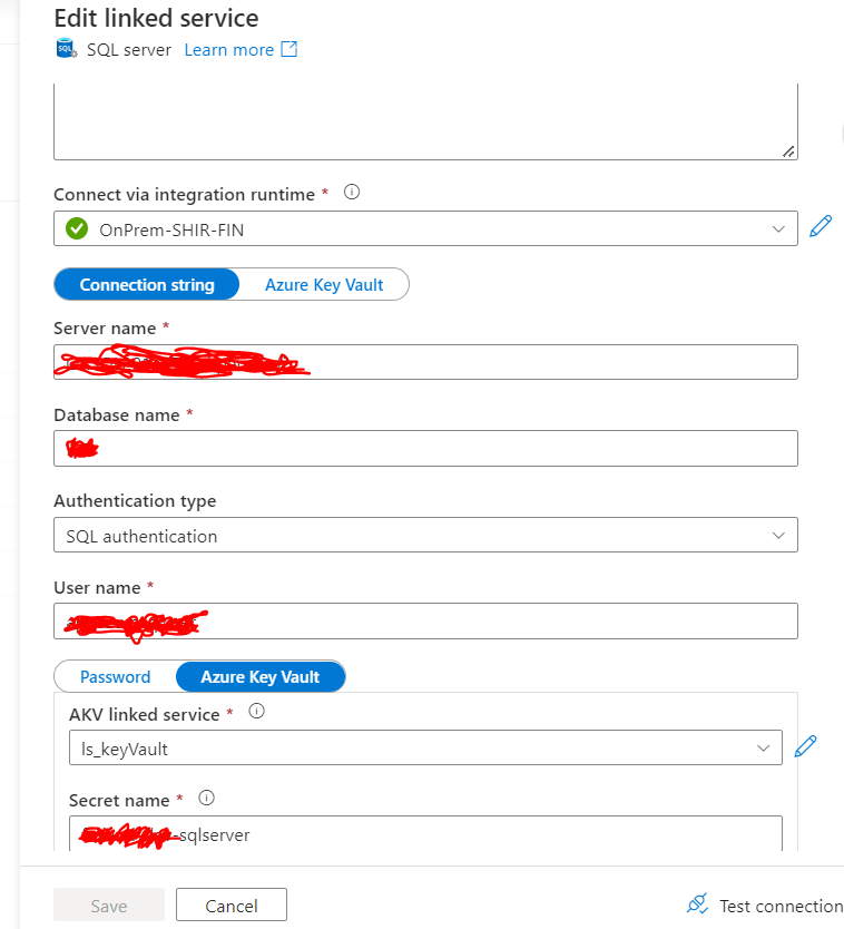 Azure Data Factory Arm Template Does Not Parametrize Secretname For Sql Microsoft Qanda