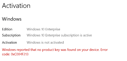 Windows Activation Azure License - Microsoft Q&A