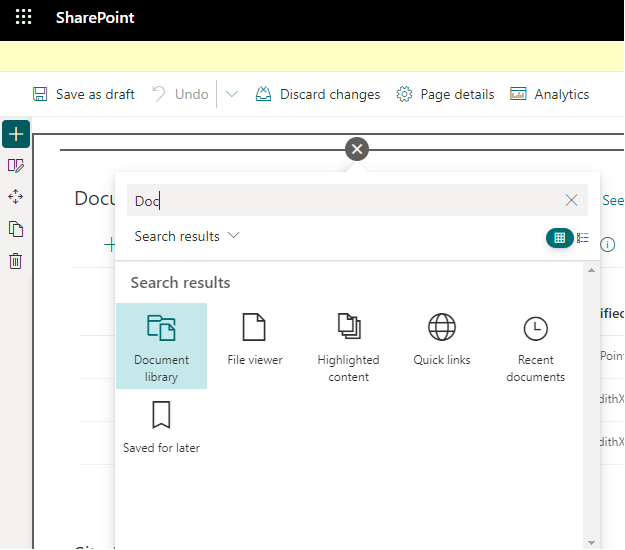 Loading a document or another page within a SharePoint page - Microsoft Q&A