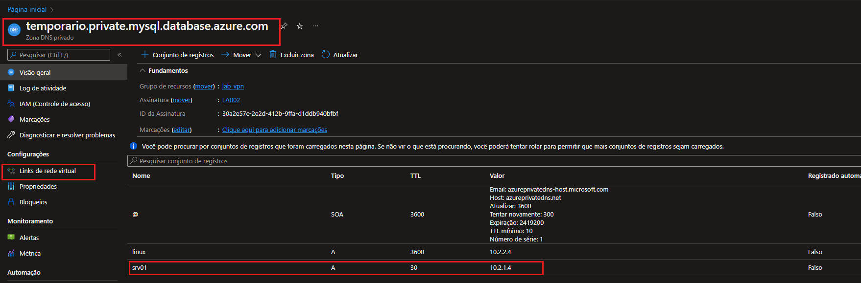 Unable To Ping Fqdn Of Mysql Service From Server On Different Subnets But Same Vnet Microsoft Qanda