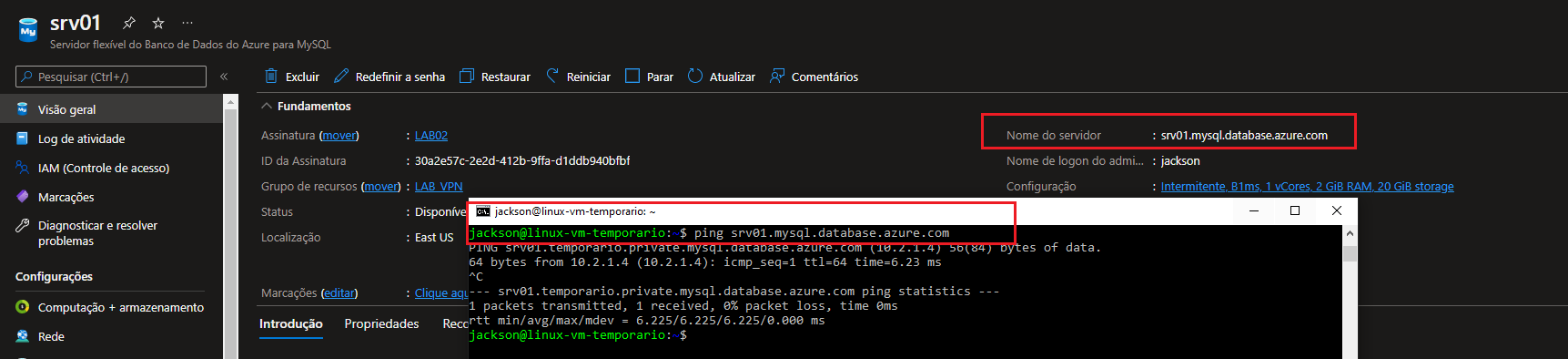 Unable To Ping Fqdn Of Mysql Service From Server On Different Subnets But Same Vnet Microsoft Qanda