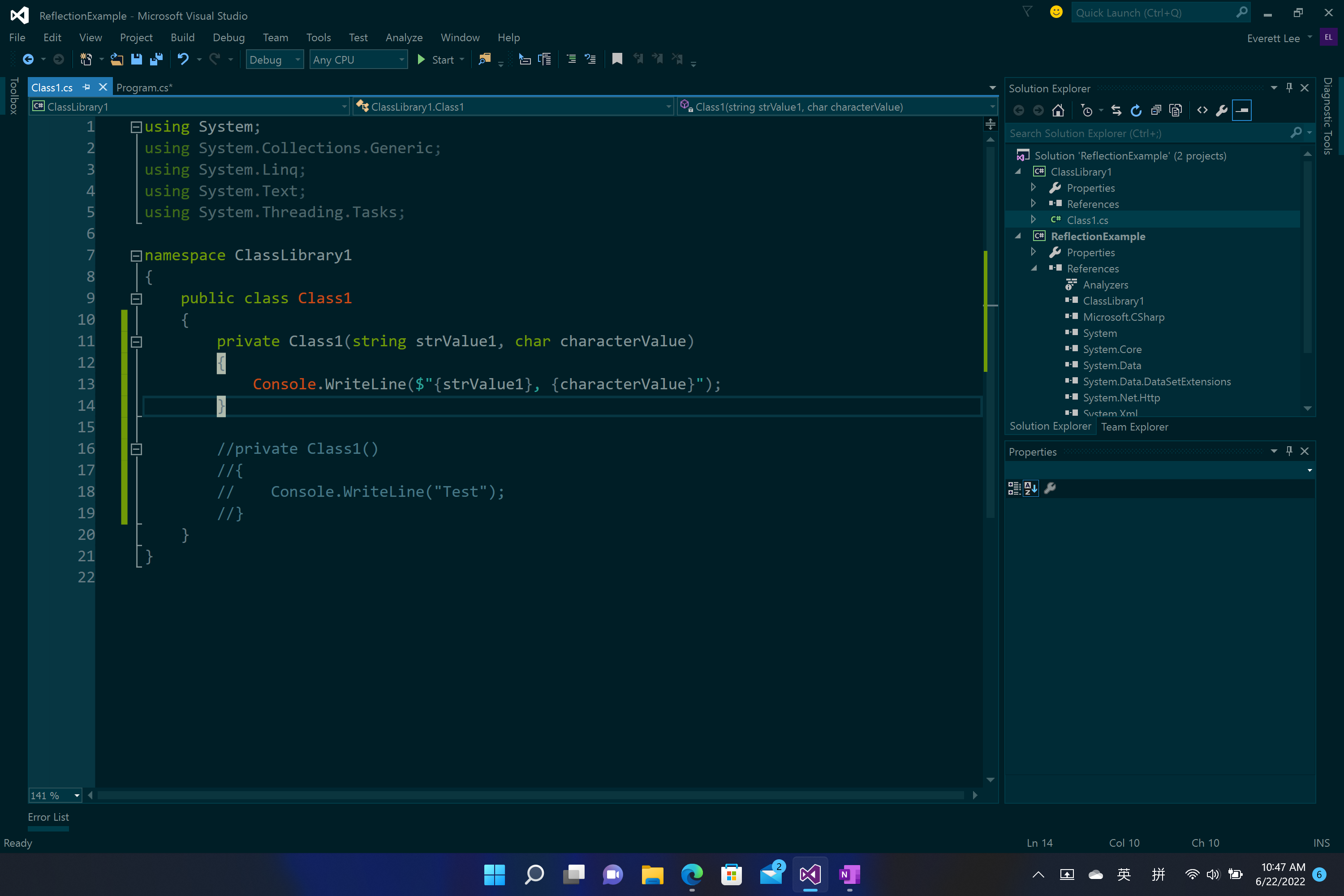 How To Create A Private Constructor With Parameters From A Dll Using