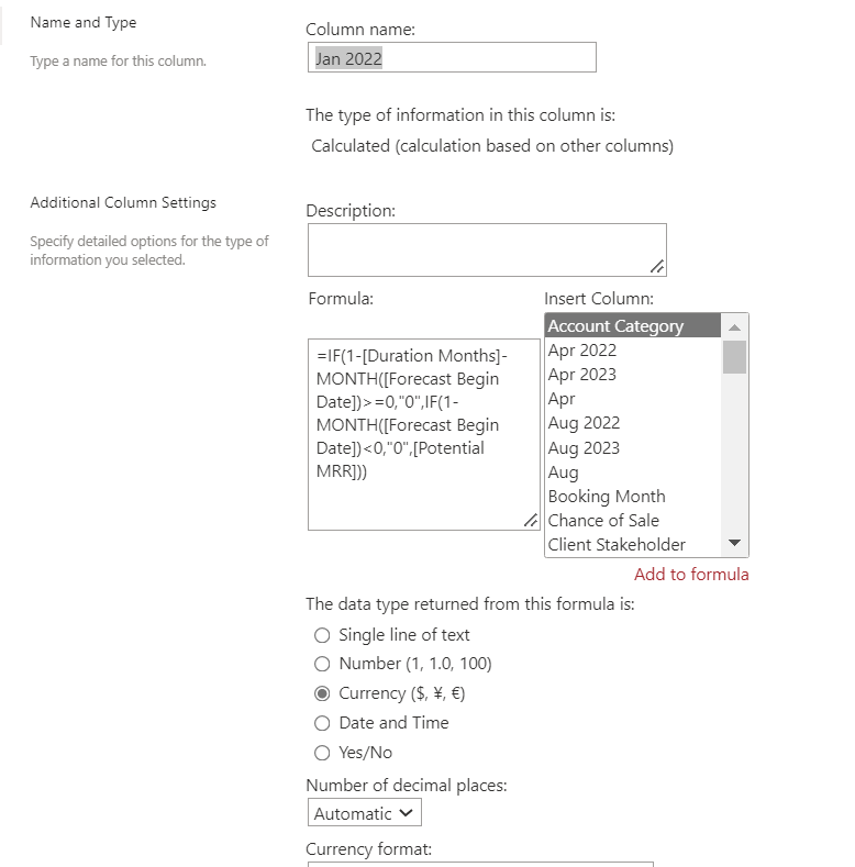 Hi Guys Need Help In Calculation Column In Sharepoint Microsoft Qanda