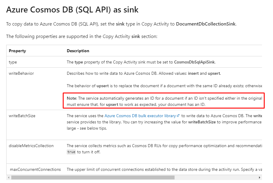 Update Documents In Cosmos From A Json File In The Datalake Using A Copy Data In Datafactory 9619