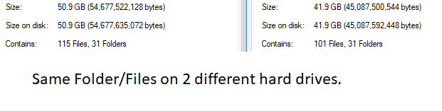 File size difference? Windows file system issue? - Microsoft Q&A