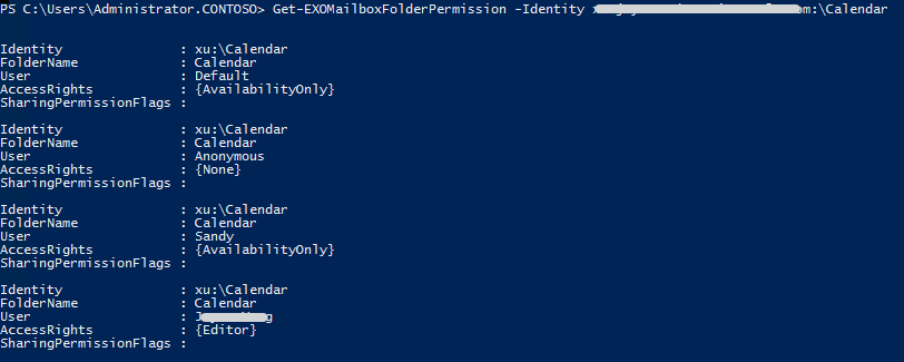 Discrepancy between calendar permissions in Outlook and PowerShell ...