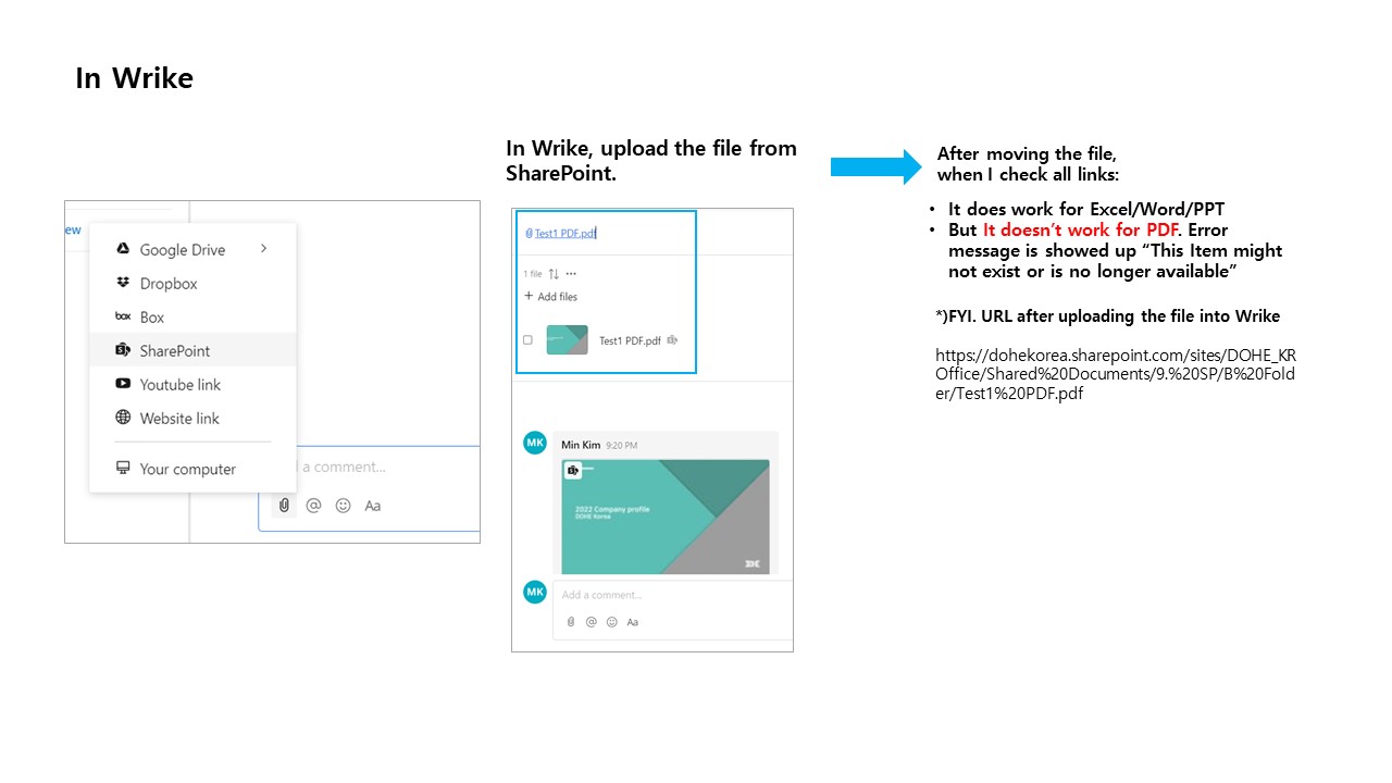 Sharepoint link error when I move the PDF file A folder to another B ...