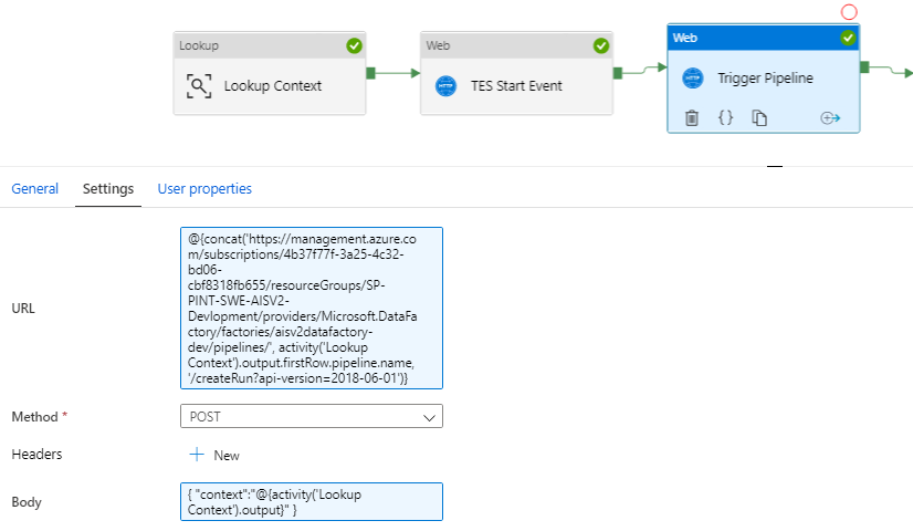 Triggering A Pipeline Using Web Activity Not Able To Pass Parameters Microsoft Qanda