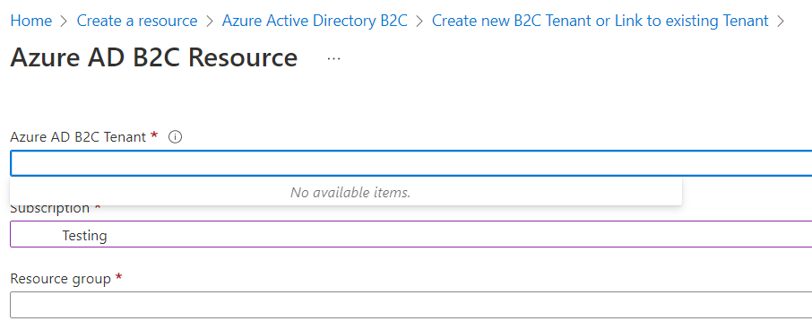 Issue in accessing and linking azure ad b2c tenant - Microsoft Q&A