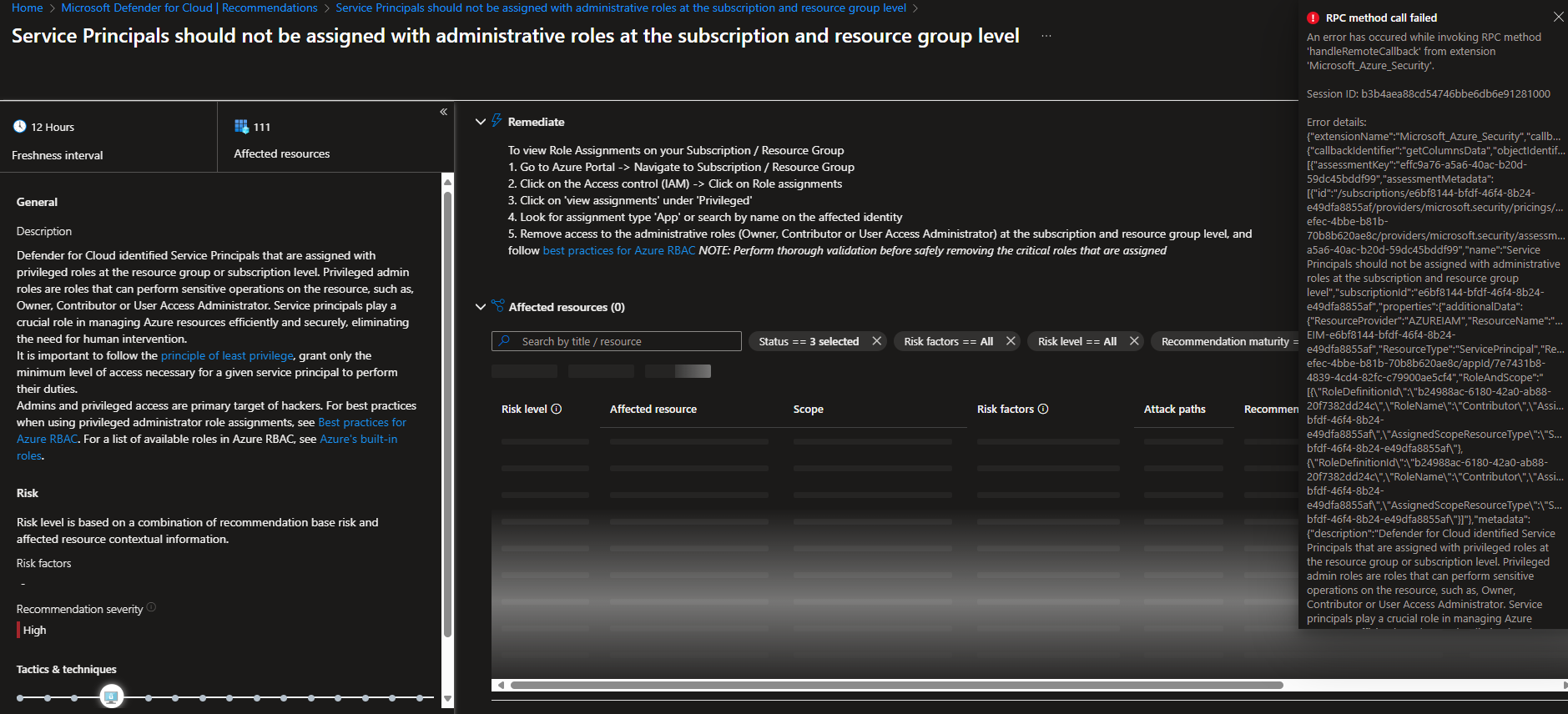 Intermittent access to Azure Defender for Cloud Inventory page ...