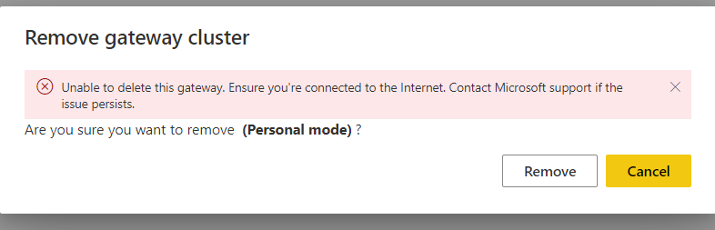 How To Remove Personal Gateway In Powerbi Microsoft Qanda