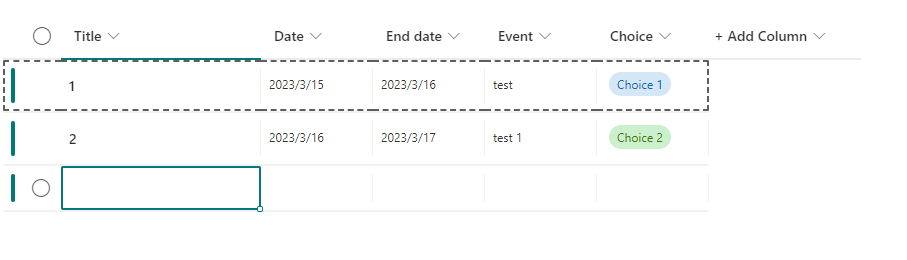Is There A One Step Way To Duplicate An Item In Lists Using Edit Grid View If The Item Is Not At