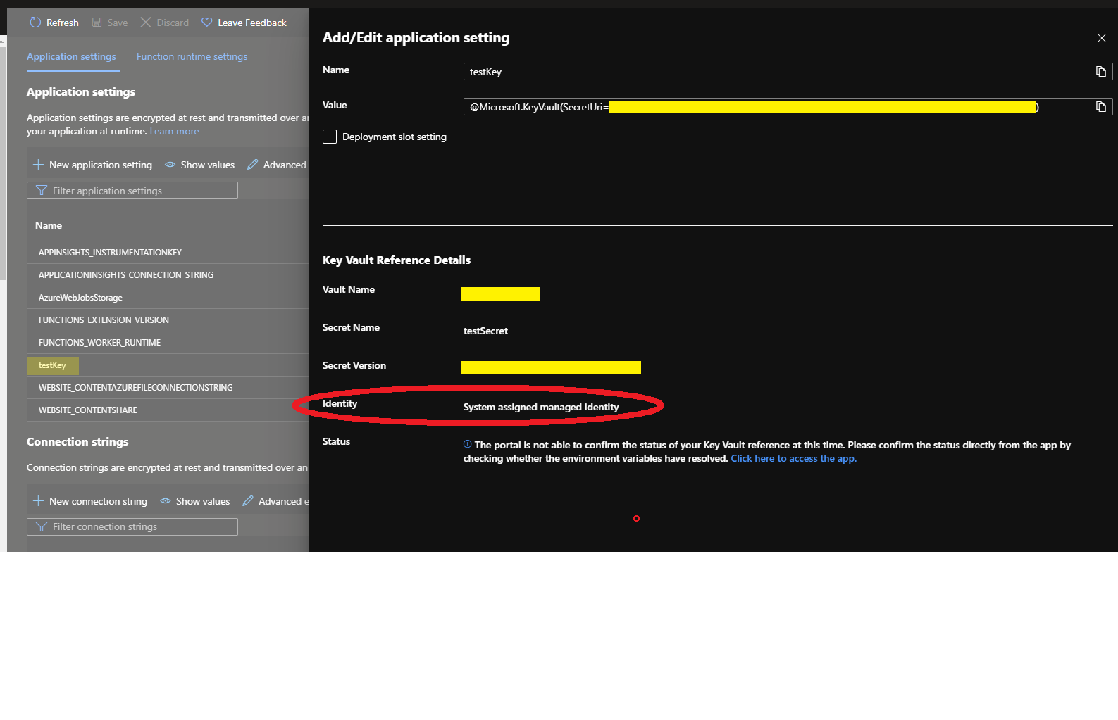 Bug Identity Type Displayed As System Assigned Managed Identity Even When Using User Assigned 