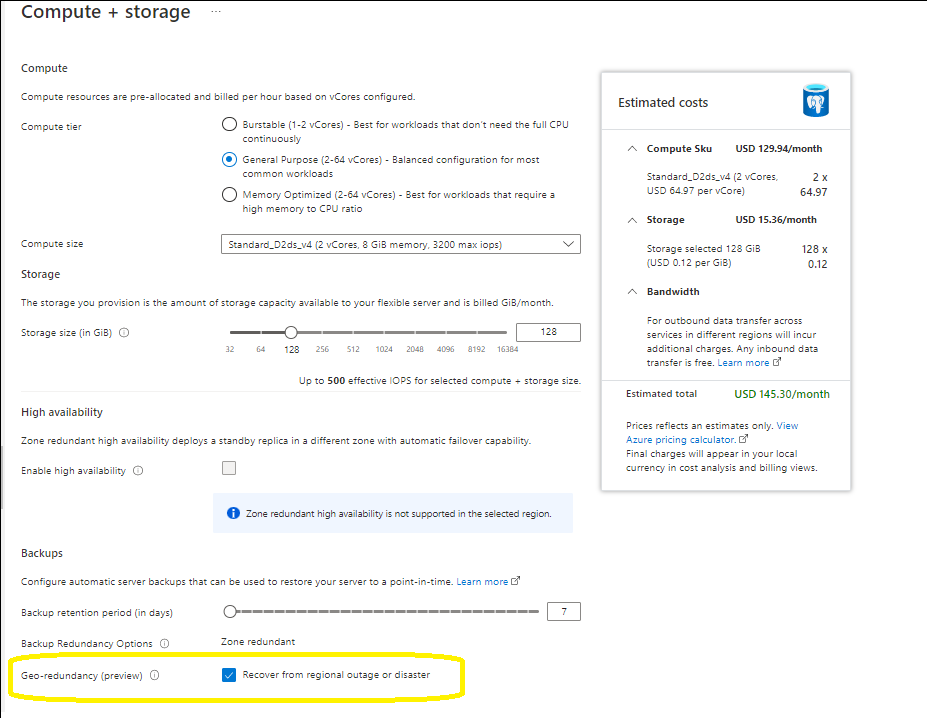 Configuring Primary, HA and DR setup of Azure Database for PostgreSQL ...