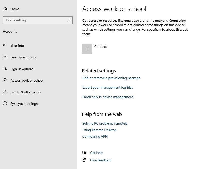 Locate Azure AD connection in Settings - Microsoft Q&A