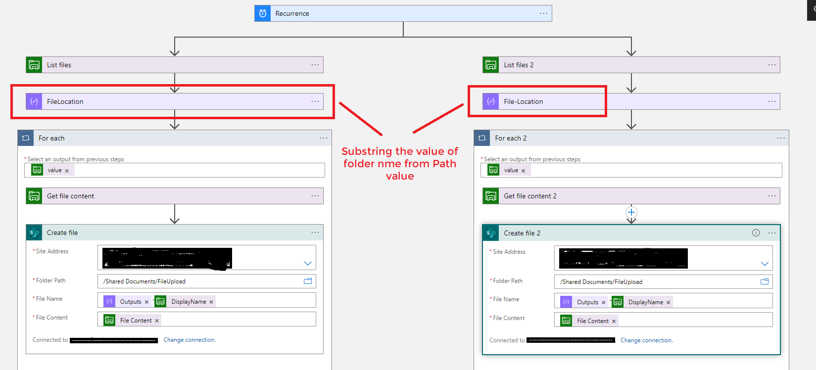 Getting Files From 2 Different Fileshare Folders Along With Its Folder Name Microsoft Qanda
