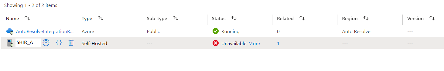 Different keys when sharing self-hosted integration runtime from dev ...