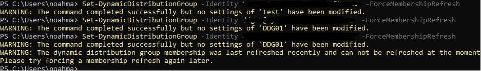 A parameter cannot be found that matches parameter name 'ForceMembershipRefresh'. - Microsoft Q&A