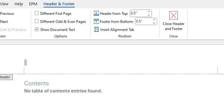 Setup automatic links to Section break Headers - Microsoft Q&A