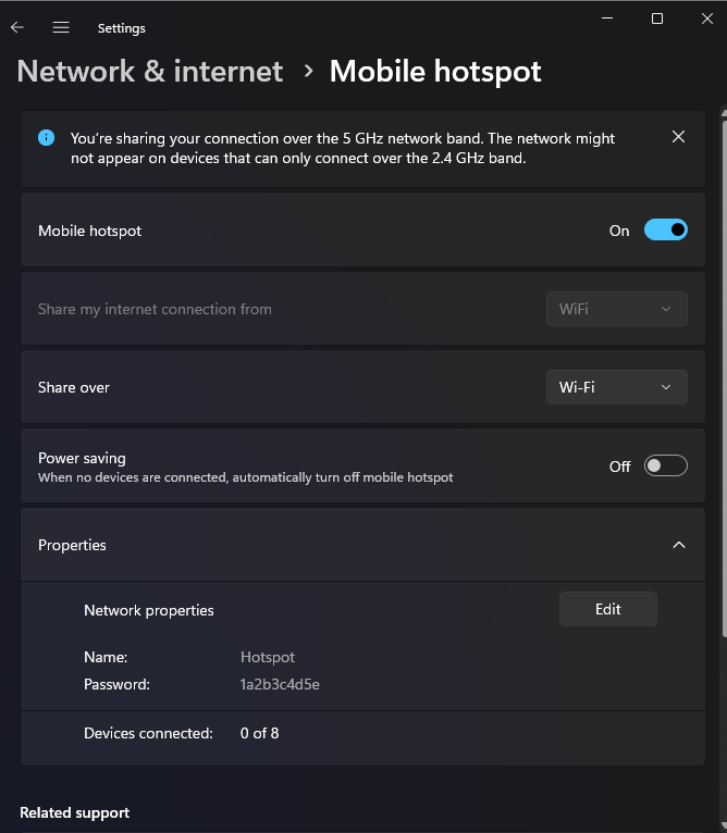 Why can't I change my Mobile Hotspot band to 2.4 GHz on Windows 11 ...
